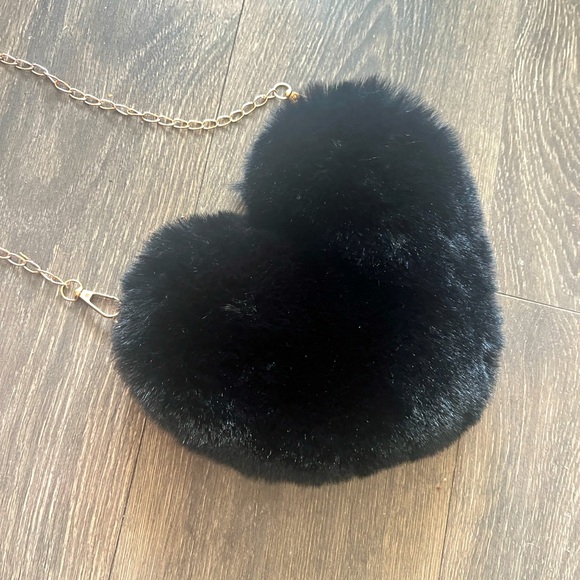 SHEIN | Bags | Fuzzy Heart Shaped Purse | Poshmark